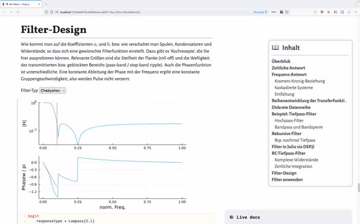 8.7 Filter Design und Anwendung