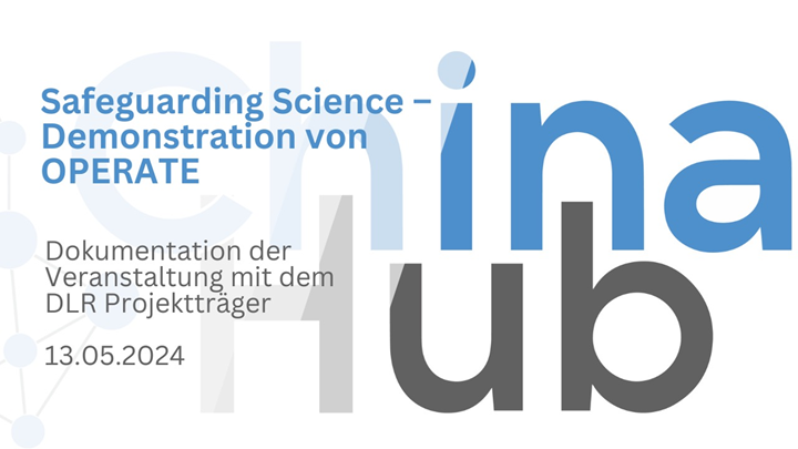 Safeguarding Science - Demonstration von OPERATE